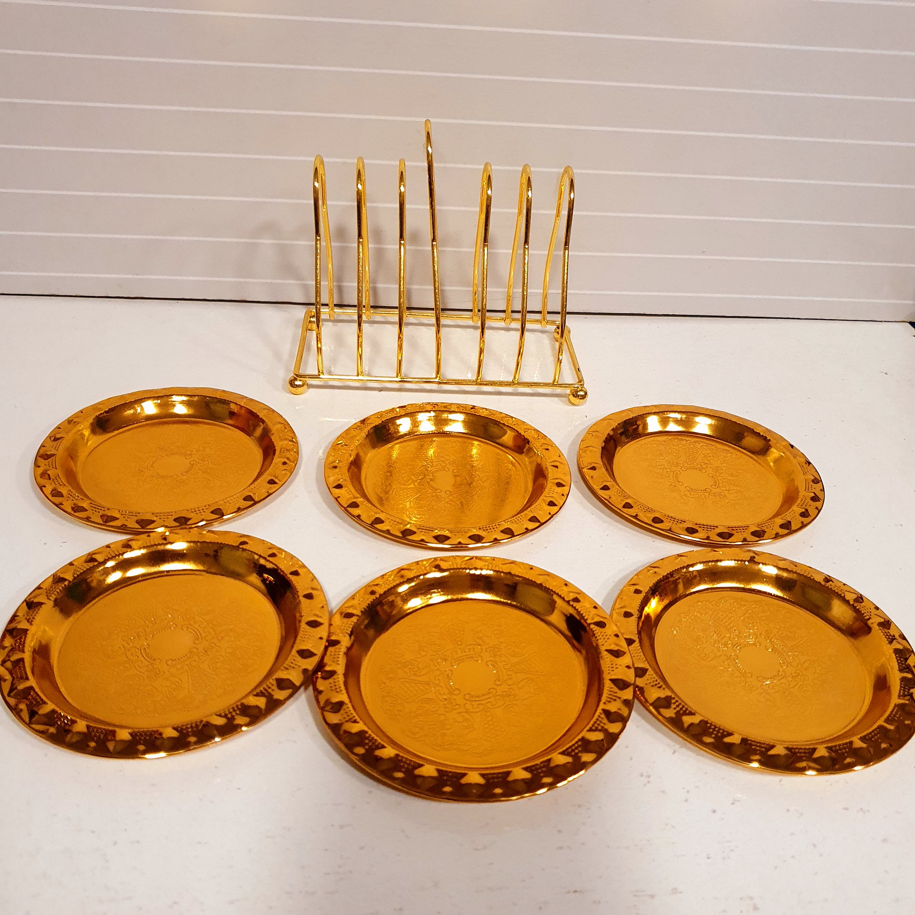 Golden Plates with Stand 41300 – AJ Traders