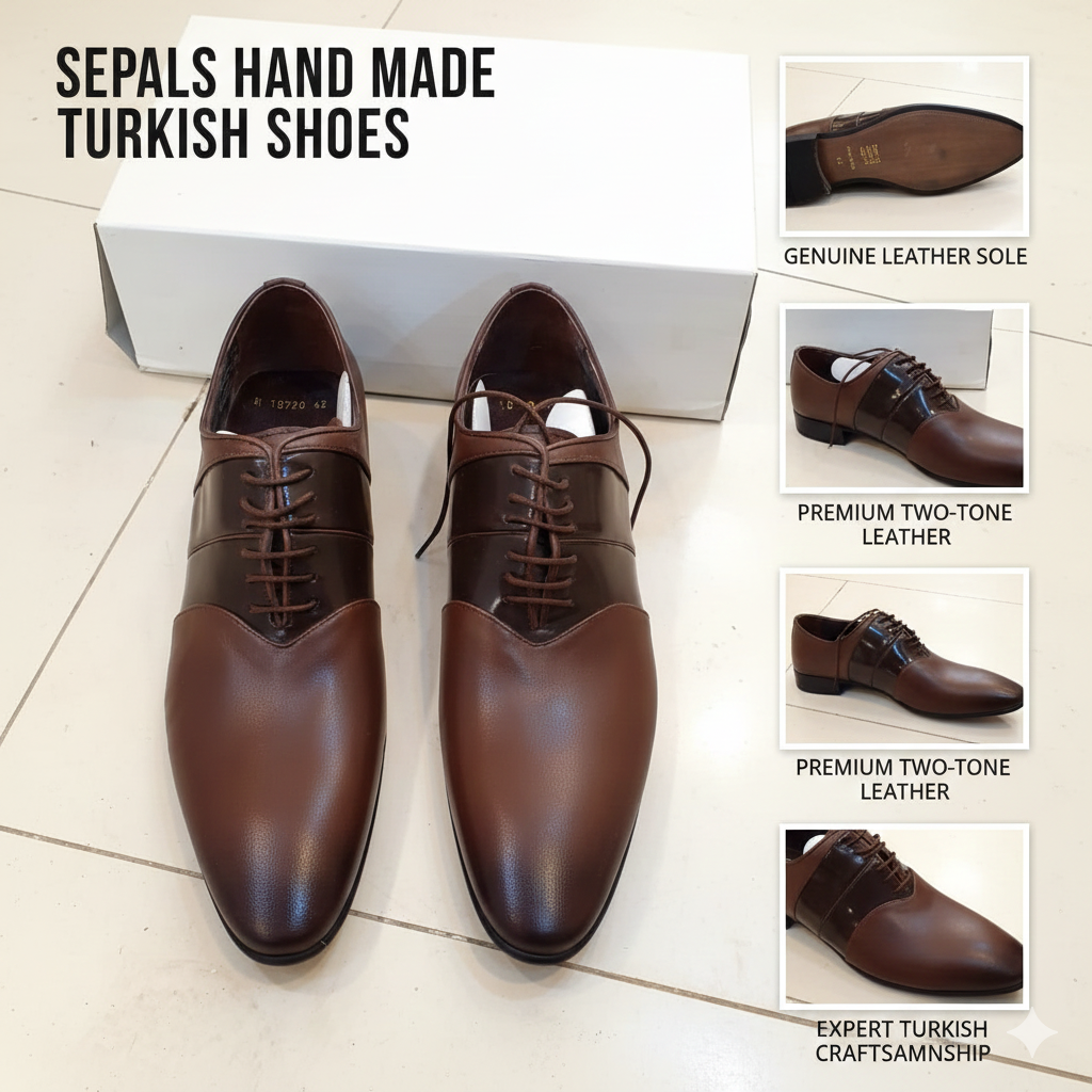 Sepals Brown Classic Shoes Turkish Hand Made ART005 – AJ Traders